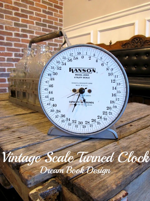 DIY Vintage Scale Clock - Dream Book Design