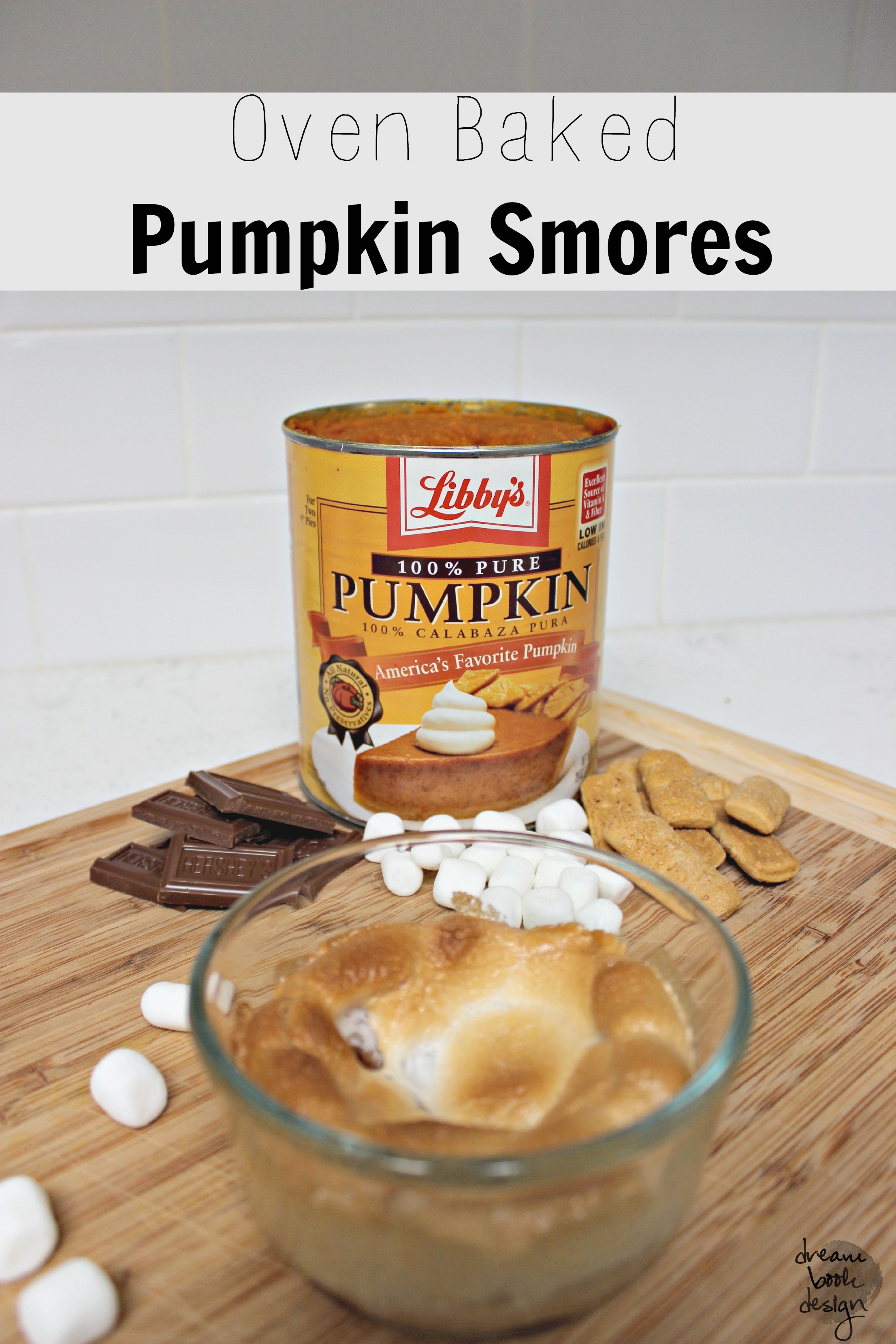 Oven Baked Pumpkin Smores - Dream Book Design